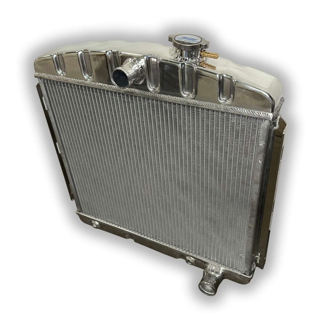 1955 - 1956 Chevy 6 Cylinder or BBC Mount Radiator (grille side mount ...