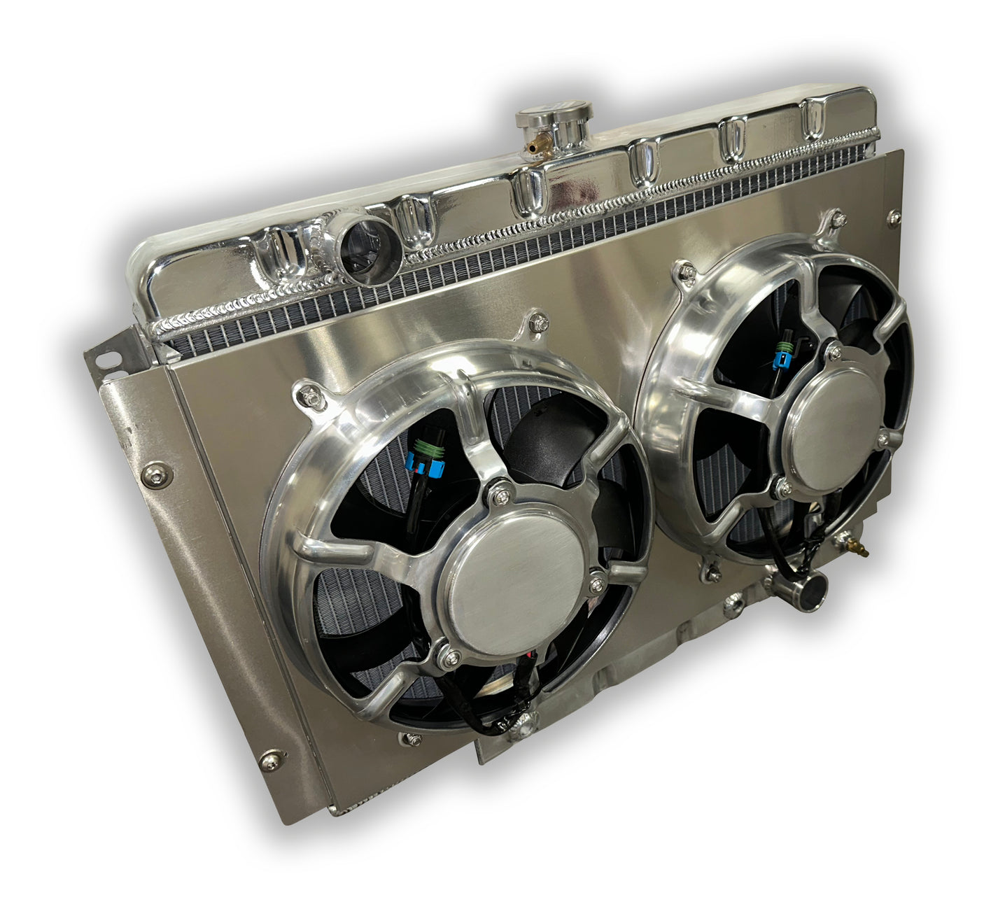 ECP 1959 - 1968 ECP Chevy Impala Aluminum Radiator - Notched - DUAL 32 ...