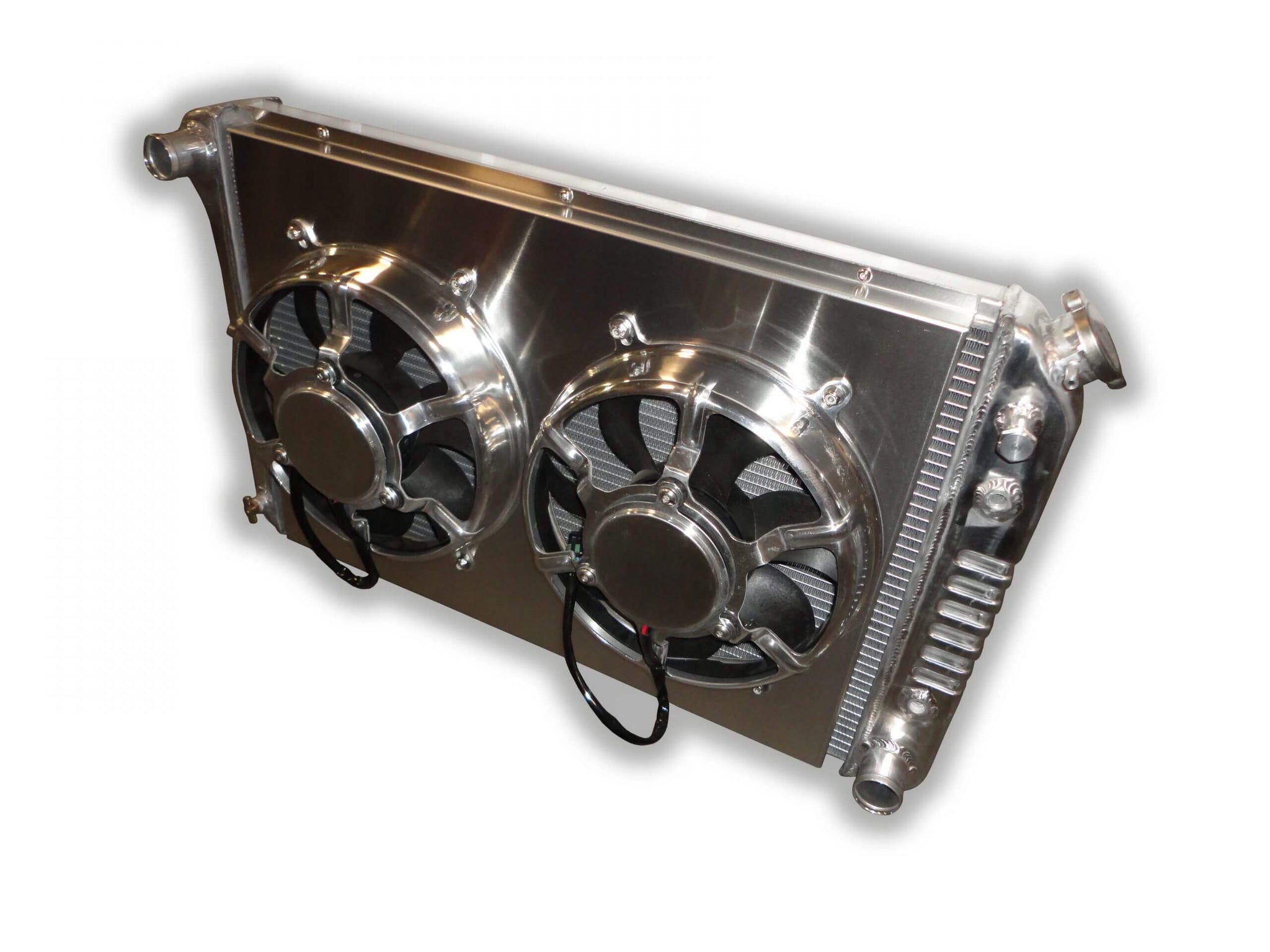 1973 - 1987 Chevy Truck Aluminum Radiator Dual HPX Fans Aluminum Shrou ...